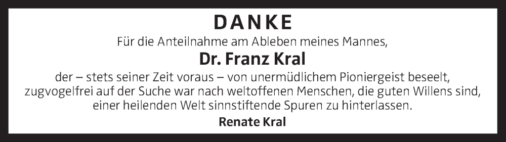 Traueranzeigen von Franz Kral | wirtrauern.at Traueranzeigen von Franz Kral | wirtrauern.at